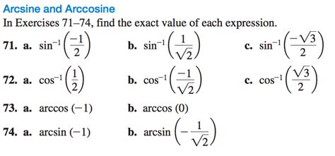 Solved In Exercises 71−74 Find The Exact Value Of Each