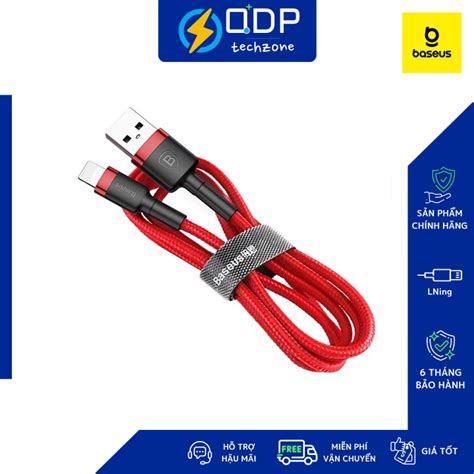 Cáp sạc nhanh Baseus Cafule cổng L bọc dù siêu bền Bảo hành tháng Shopee Việt Nam