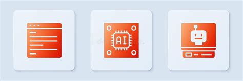 Set Processor With Microcircuits Cpu Computer Api Interface And Robot