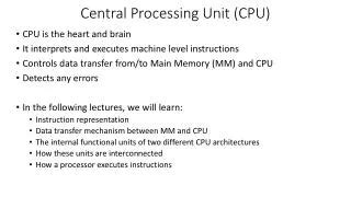Ppt Central Processing Unit Cpu Powerpoint Presentation Free Download Id