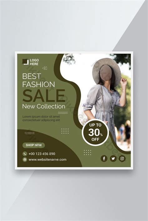 패션 판매 소셜 미디어 게시물 또는 인스 타 그램 배너 템플릿 디자인 Eps 무료 다운로드 Pikbest