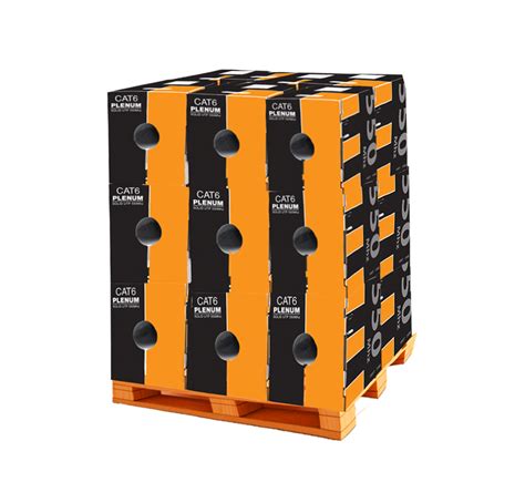 Pack Of 24 Boxes Of Cat6 Plenum 1000ft Ethernet Cable Solid Conductor Utp Etekcables