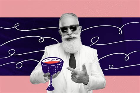 스케치 합성 3d 사진 콜라주 트렌드 토스트 삽화 세상에 알리다 음주 휴일 알코올 노인 남자 성공 소송 손 몸짓 쇼 칵테일 12