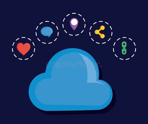 Social Media Cloud Computing Concept Stock Vector Illustration Of Electronic People 110595475