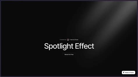 Framer City Spotlight Effect Hamza Ehsan 1 Framer Resource Site 600 Components To Remix