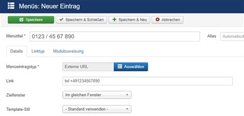 Joomla Im Menü Eine Anklickbare Telefonnummer Ausgeben ⚡️ Webseite ⚡️ Redirect 301