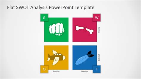 Free Flat SWOT Analysis Presentation Template SlideModel