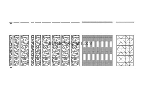 Wooden Partitions Free Cad Drawings