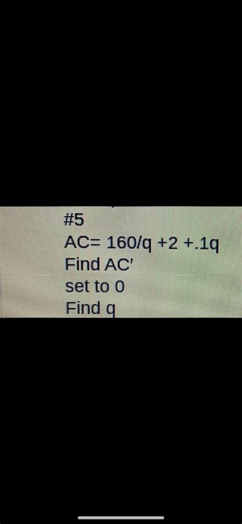 Solved AC Q Find AC Set To O Find A Chegg Com