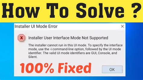Installer User Interface Mode Not Supported Sybaswe Saleslasopa