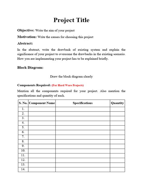 Abstract Format For Mini Project Pdf