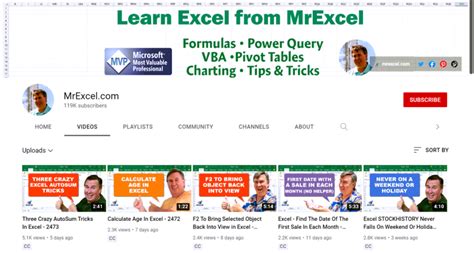 Top YouTube Channels And Blogs With Free Excel Tutorials XL N CAD