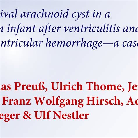A Preoperative Mr Image Revealing A Massive Convexity Arachnoid Cyst