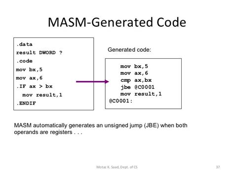 Assembly Language Lecture 5