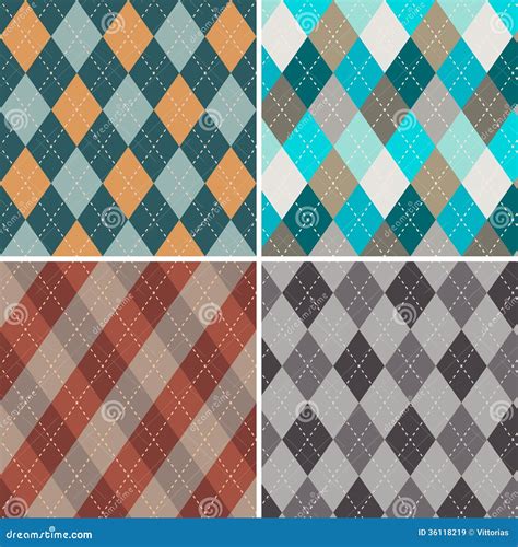 Argyle Patterns Vector Illustration 25354758