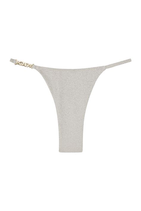 Monday Thong Soft Silver Shimmer Monday Swimwear