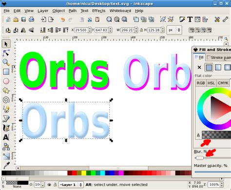 Nicus How To How To Use Inkscapes New Blur Filter Use Case Orbs 3d Text And Shadows