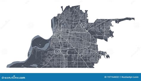 Memphis Map Detailed Map Of Memphis City Poster With Streets