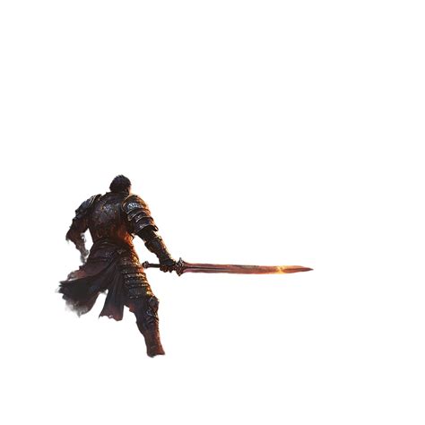 고대의 전사가 거대한 용과 전투를 벌이는 장면 전사는 빛나는 갑옷을 입고 있으며 손에는 강력한 검을 쥐고 있다 용은 불길을 뿜으며 하늘을 날고 있고 주변은 불타오르는