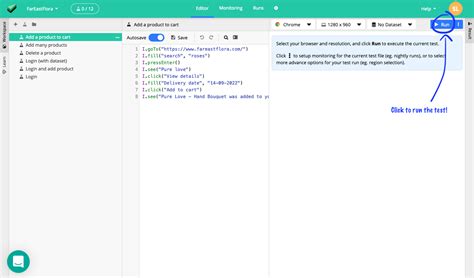 Running A Test Uilicious Docs