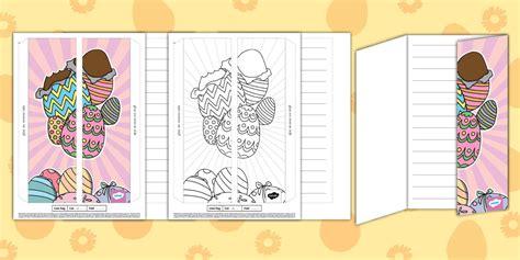 NEW Easter Egg Folding Writing Template Twinkl Twinkl