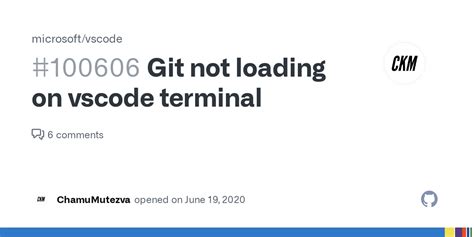Git Not Loading On Vscode Terminal Issue 100606 Microsoft Vscode