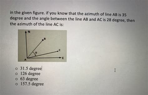 Solved In The Given Figure If You Know That The Azimuth Of Chegg Com