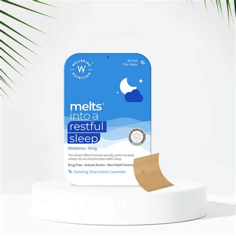 Melts® Restful Sleep Natural Melatonin Supplement For Sleep Remedy Wellbeing Nutrition