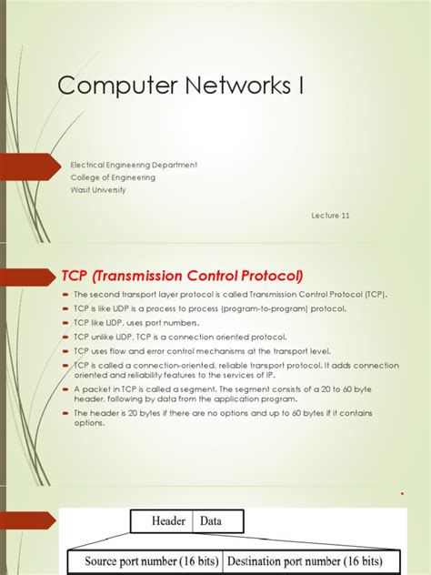 Lecture 11 Pdf Transmission Control Protocol Network Congestion