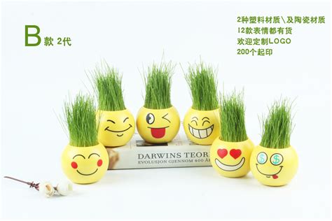 草头娃娃桌面diy绿植迷你植物小盆栽幼儿园小礼品办公室桌面摆件 阿里巴巴