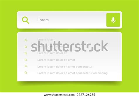 Search Bar Suggestions Ui Ux Design Stock Vector Royalty Free Shutterstock
