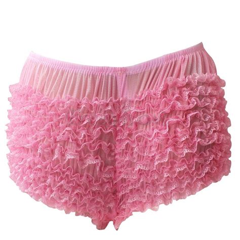Yummy Women Frilly Knickers Burlesque Ruffle Lace Shorts Fancy Dress