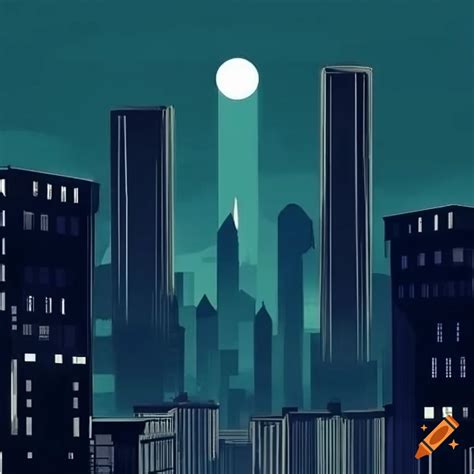 Cityscape At Night With Jazz Atmosphere On Craiyon