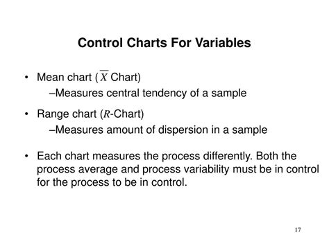 PPT CHAPTER VARIABLE CONTROL CHARTS PowerPoint Presentation Free Download ID