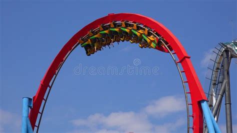 Loop Of Roller Coaster Ride Editorial Stock Image Image Of Loops