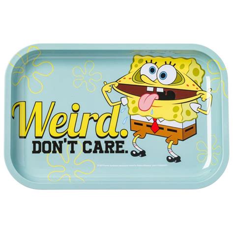 Silver Buffalo Spongebob Weird Dont Care 113 X 74 Tin Tray Spongebob Spongebob