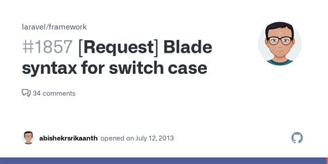 Request Blade Syntax For Switch Case · Issue 1857 · Laravel