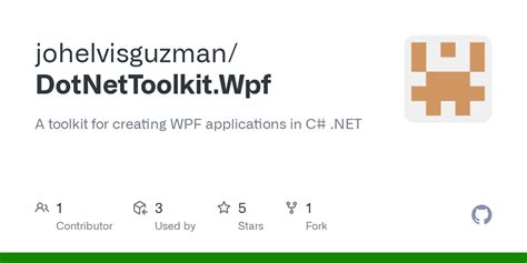 Github Johelvisguzman Dotnettoolkit Wpf A Toolkit For Creating Wpf Applications In C Net