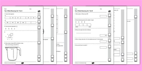 Year 4 Maths Reasoning Test Set 1 Assessment Pack And Analysis Grid
