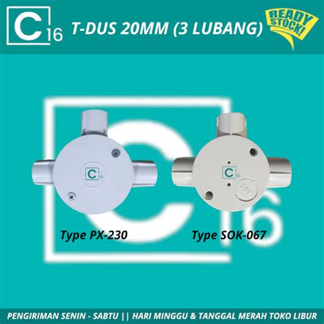 T Dus T Dos T Doss Listrik Bulat 20 Mm T Dos Cabang 3 Lazada Indonesia