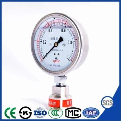 Chinese Factory Hot Sales Sanitary Diaphragm Seal Manometer Pressure Gauge High Quality Gas