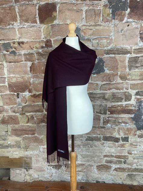 Cashmere Scarf In Burgundy Made In Scotland Cashmere Gloves And Scarves