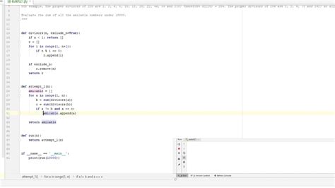 Euler And Python Ep 021 Amicable Numbers Youtube