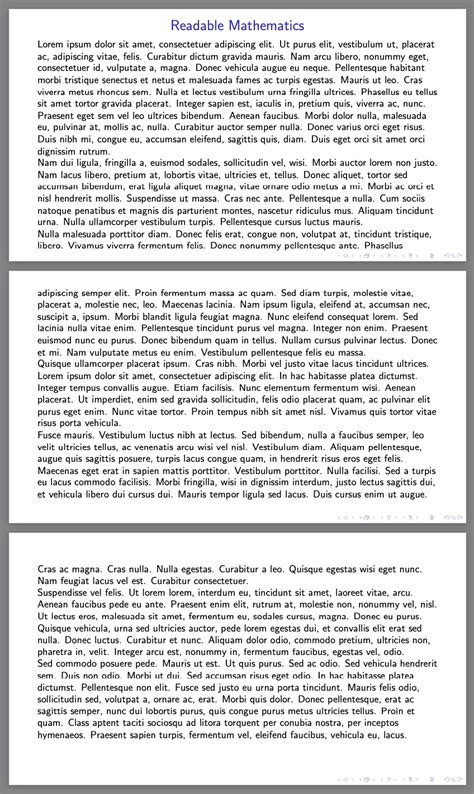 Beamer How To Show The Frametitle Only On The First Slide Of A Frame