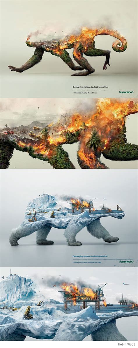 강렬한 ‘환경 파괴 고발 포스터 Picpen 감성대폭발 바르게 살자 뉴스와 이슈