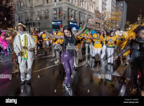 New York United States 31st Oct 2022 Members Of A Samba Group