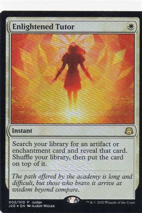 Jp Mtg ジャッジ褒賞 《悟りの教示者enlightened Tutor》 英語版 プロモ Foil おもちゃ