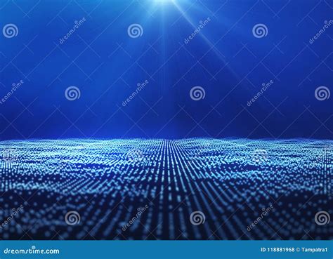 Digital Data And Blue Network Connection Dots For Technology Stock Illustration Illustration