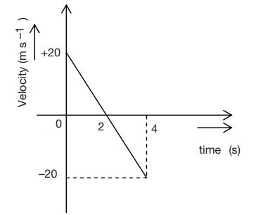 From The Velocity Time Graph Given Below For A Body Projected Vertically