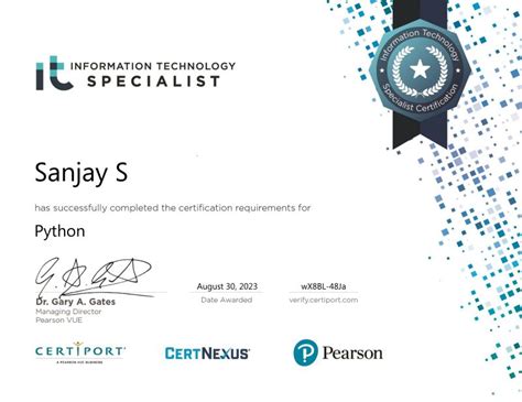 Sanjay S On Linkedin Pythonprogramming Certifieddeveloper